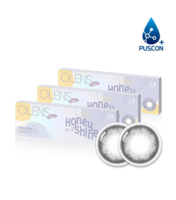 OLENS - Best Korean Colored Contact Lenses - Honey Shine Gray (10p) 2+1
